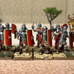PAINTED Roman Empire Legionaries With Gladius. 28 Mm Miniatures (set of 12) Ideal for Games Like ...