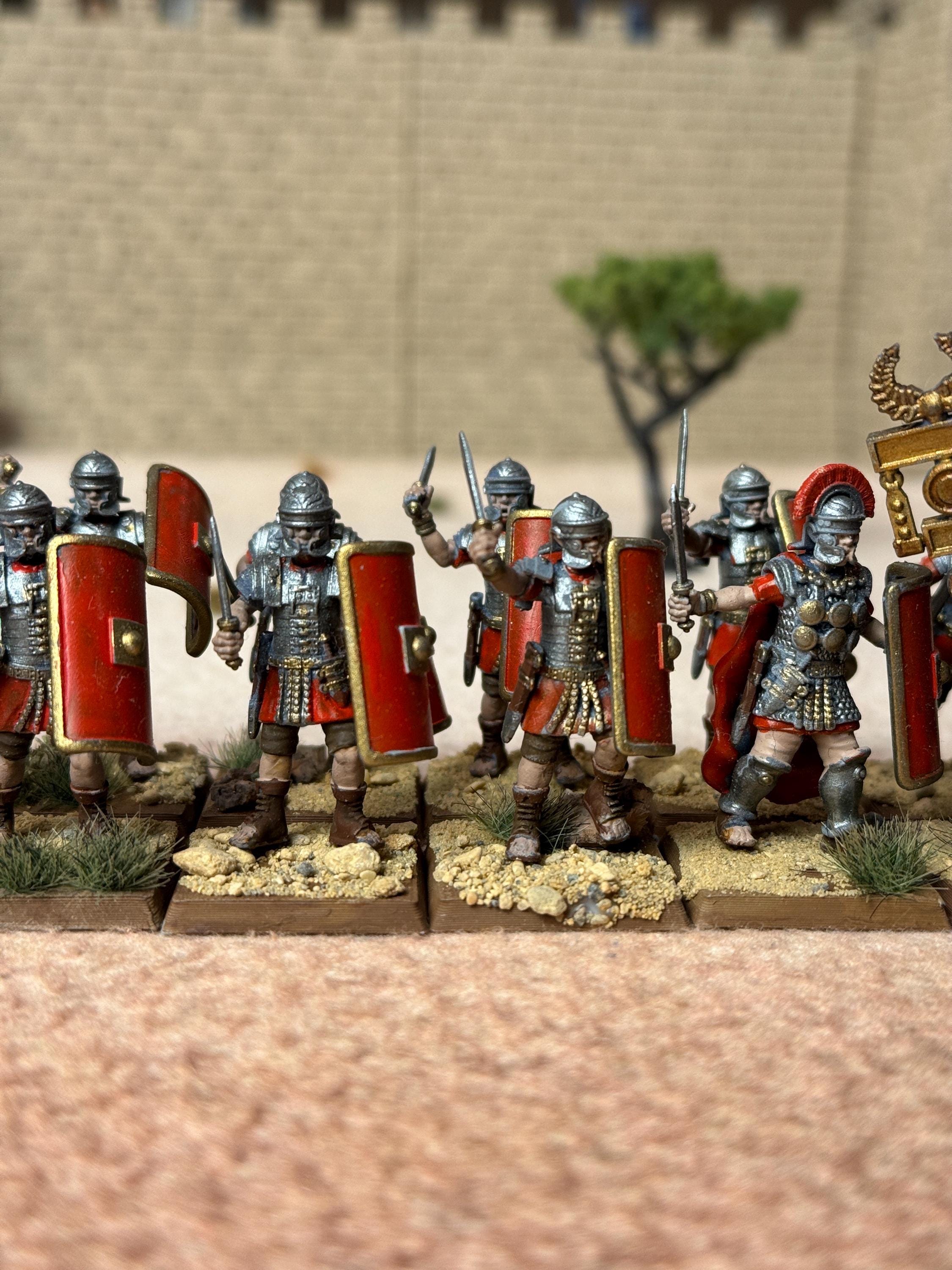 PAINTED Roman Empire Legionaries With Gladius. 28 Mm Miniatures (set of ...