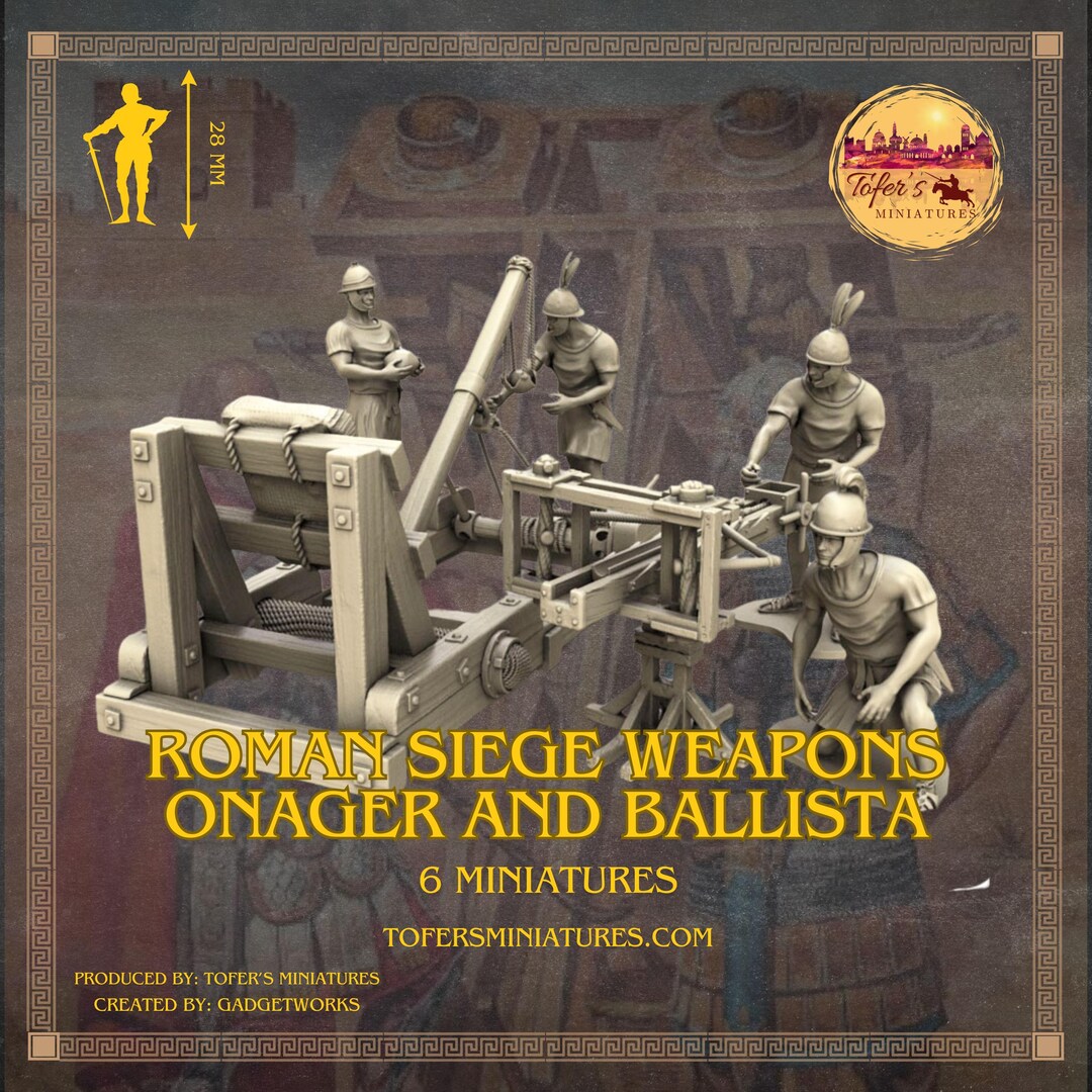 Roman Siege Weapons Onager and Ballista 28 Mm Miniatures by Tofer's ...