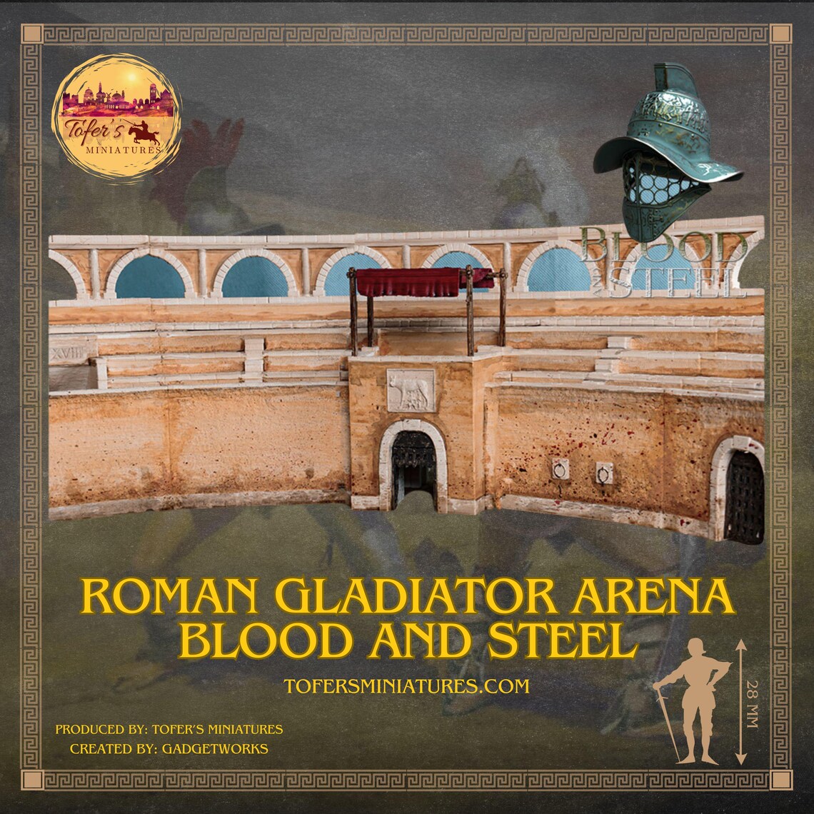 Roman Gladiator Arena Blood and Steel Gladiators. Modular Colosseum. 28 ...