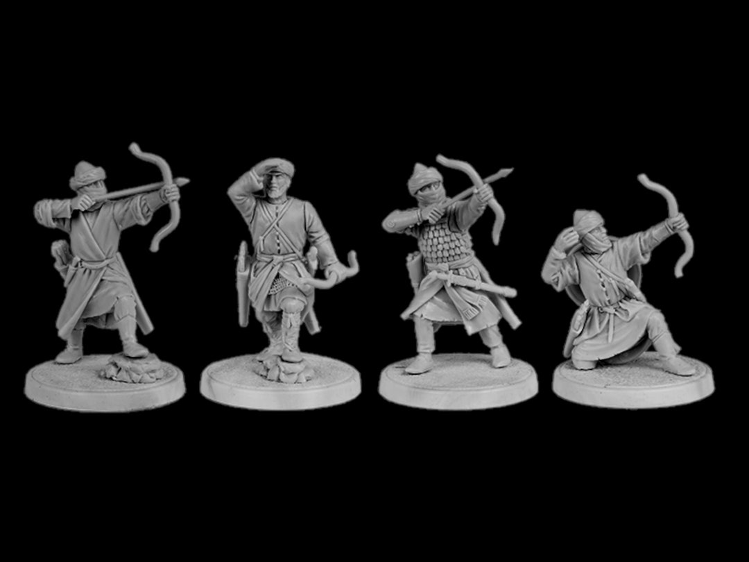 Set of 4 Arab Archers. 28 Mm Miniatures (set #2) - Etsy