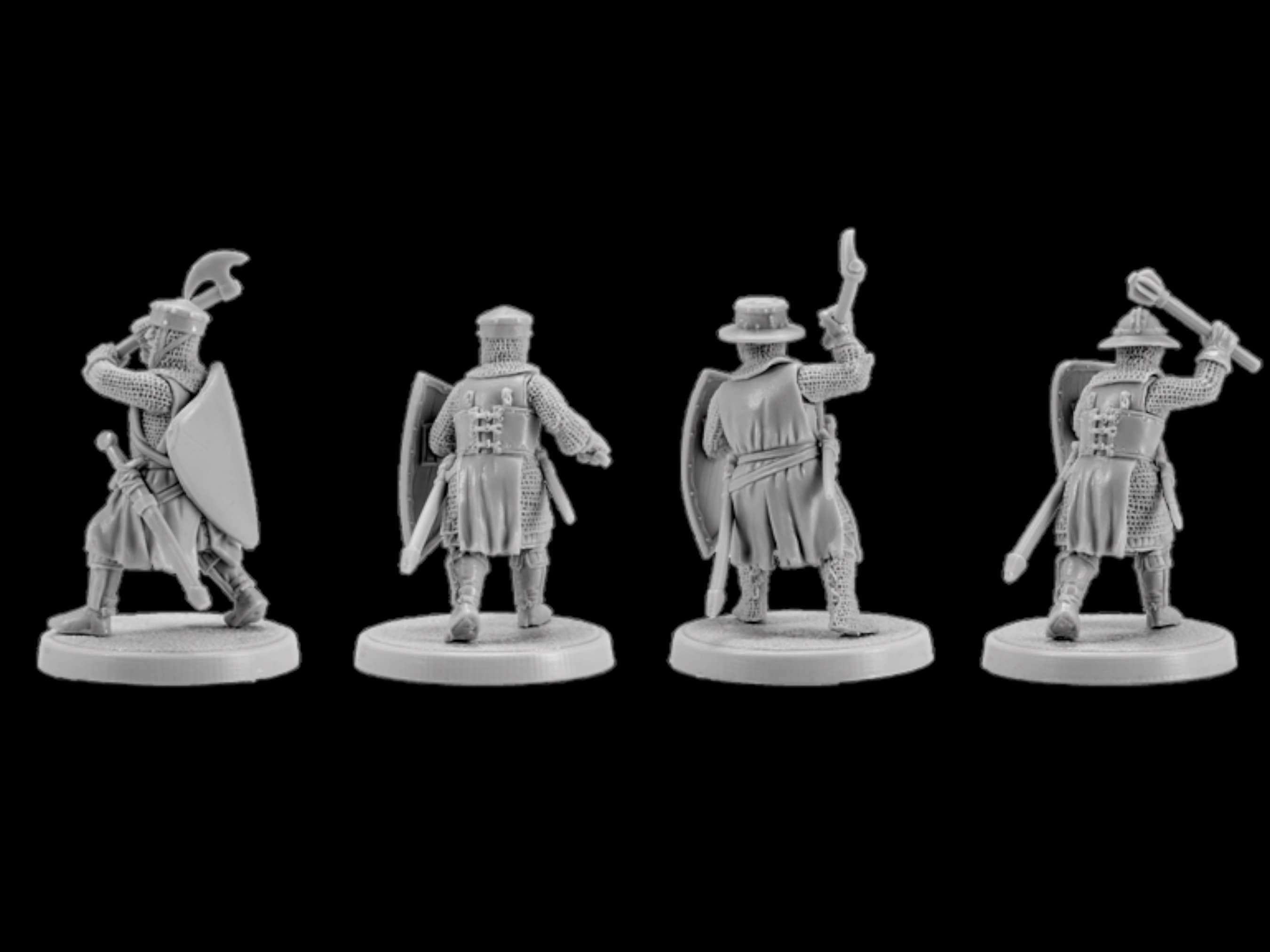 Set of 4 Crusaders. 28 Mm Miniatures set 3 - Etsy