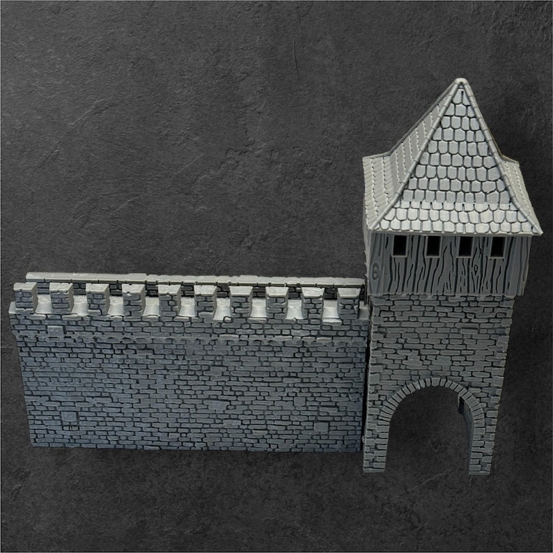 Medieval Modular Castle Gates and Wall (straight). 15 Mm, 28 Mm, 32 Mm ...