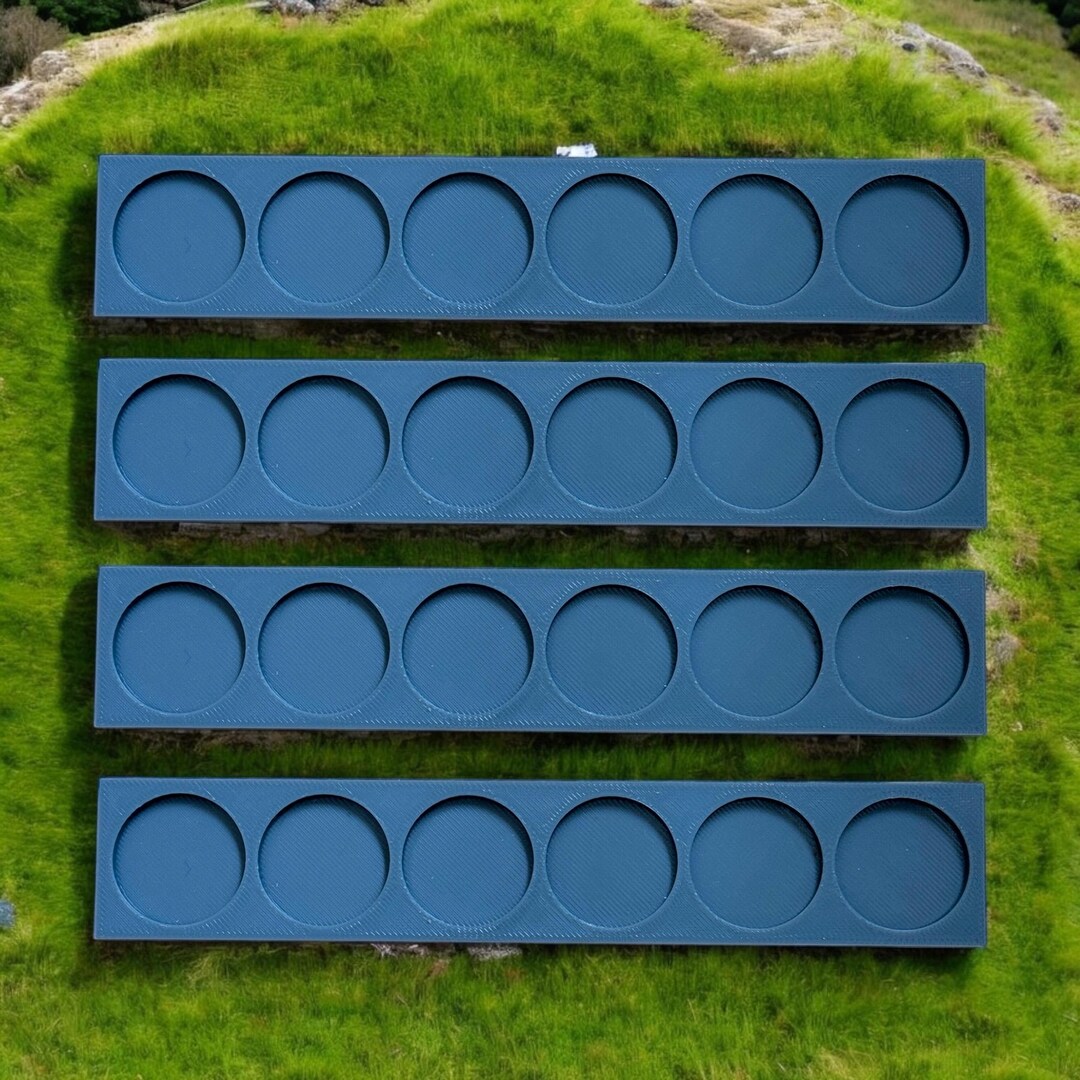 Infantry Movement Trays Set of 4. Movement Trays (5x1) for 25mm Round ...