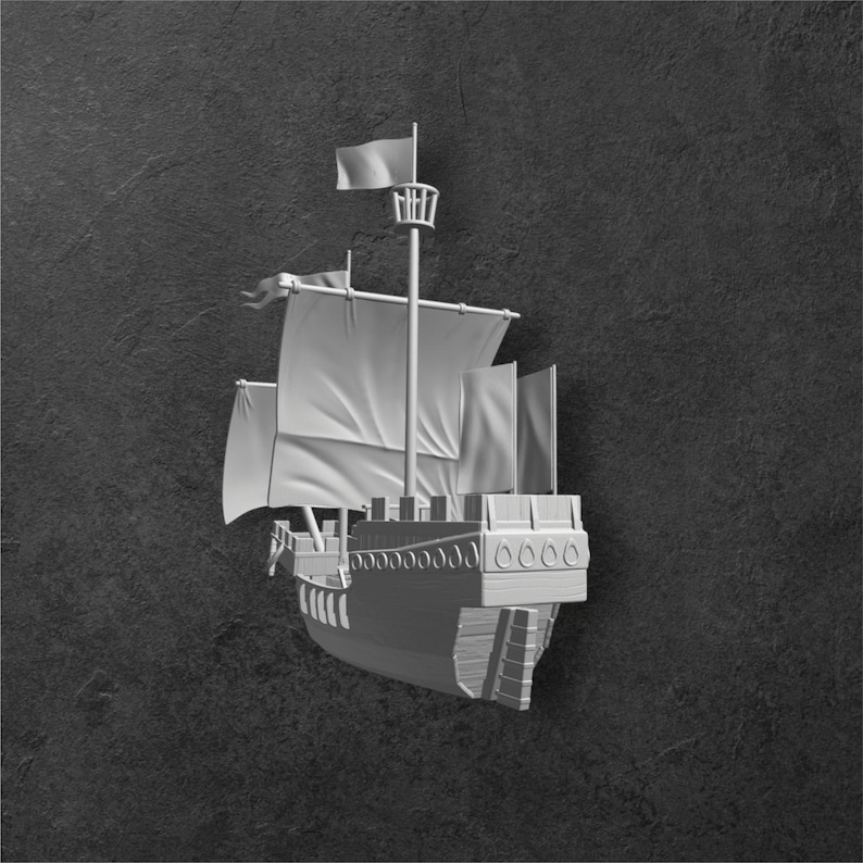 Medieval Smaller 2 Mast Ship. 28 Mm Scale. Ideal for Games Like SAGA ...