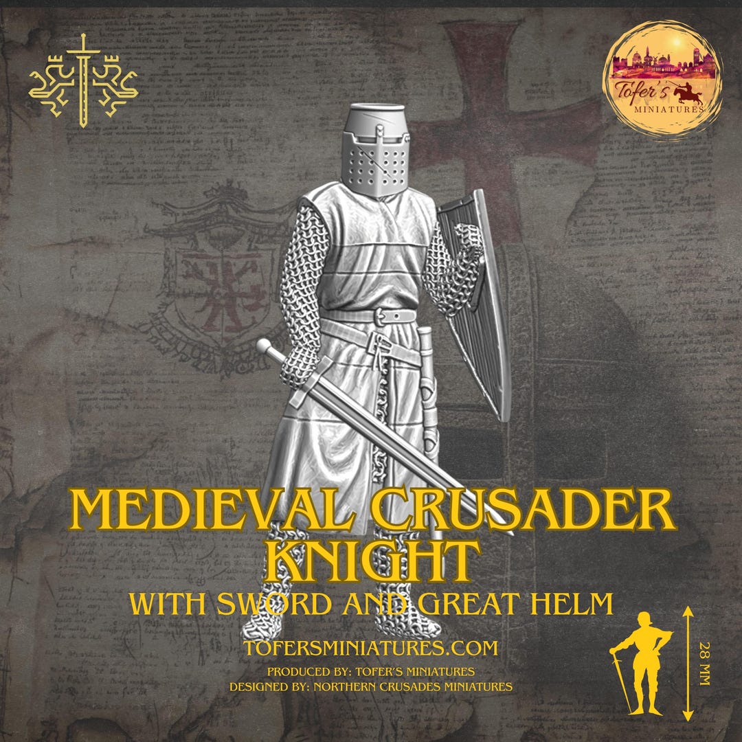 Medieval Crusader Knight - Medieval Crusader Knight Sword and Great ...