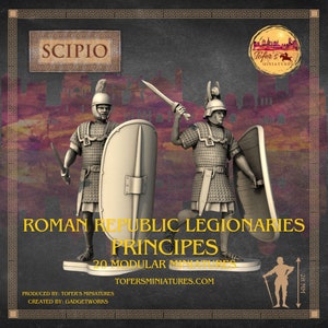 Principes. Roman Republic Legionaries. 20 Modular Miniatures. 28 Mm ...