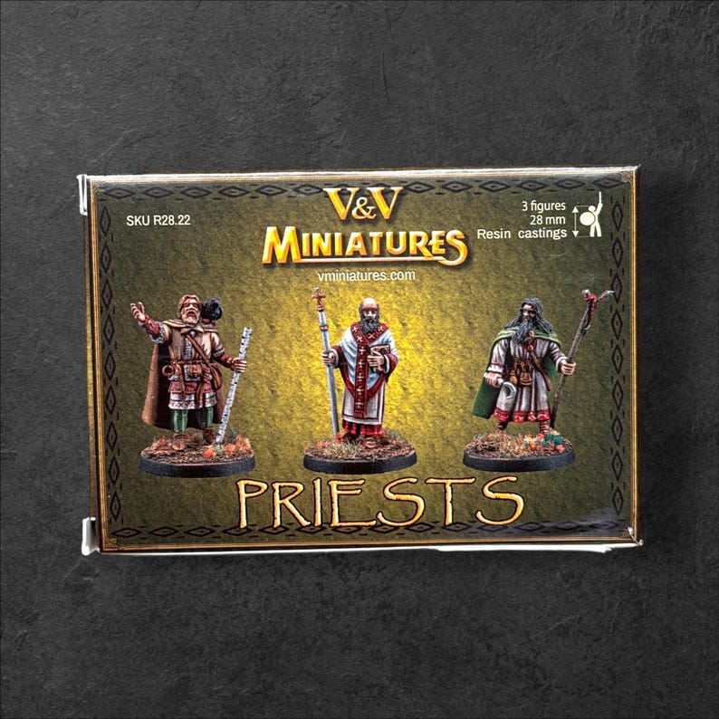 Set of 3 Priests. 28 Mm Miniatures - Etsy