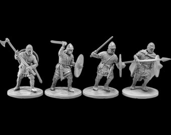 Set of 4 the Anglo-saxons. 28 Mm Miniatures Set 2 - Etsy