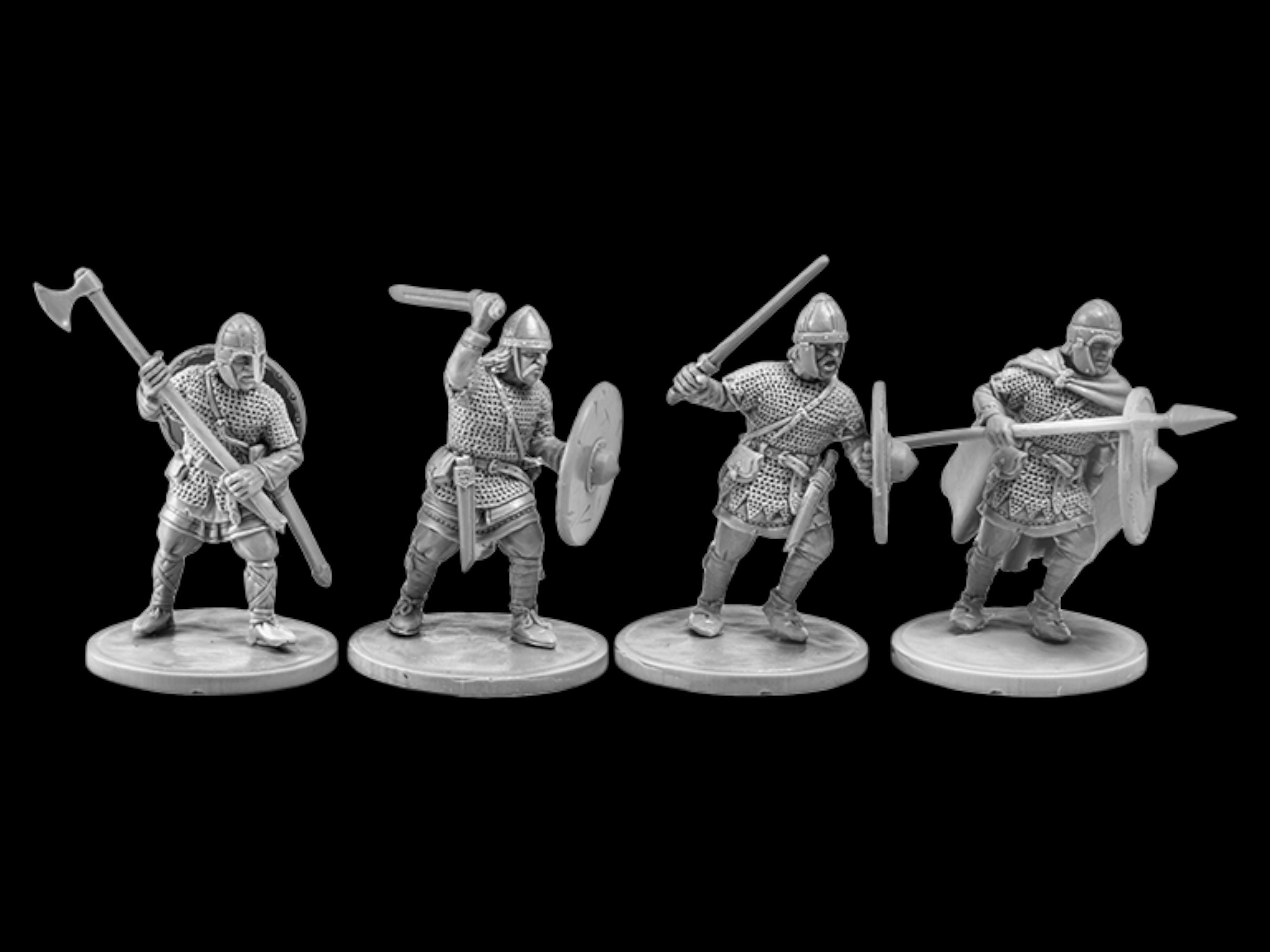 Set of 4 the Anglo-saxons. 28 Mm Miniatures - Etsy