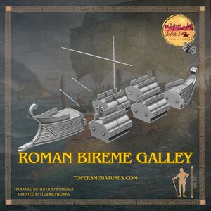 Roman Bireme Galley. 28 Mm Miniatures by Tofer's Miniatures - Etsy