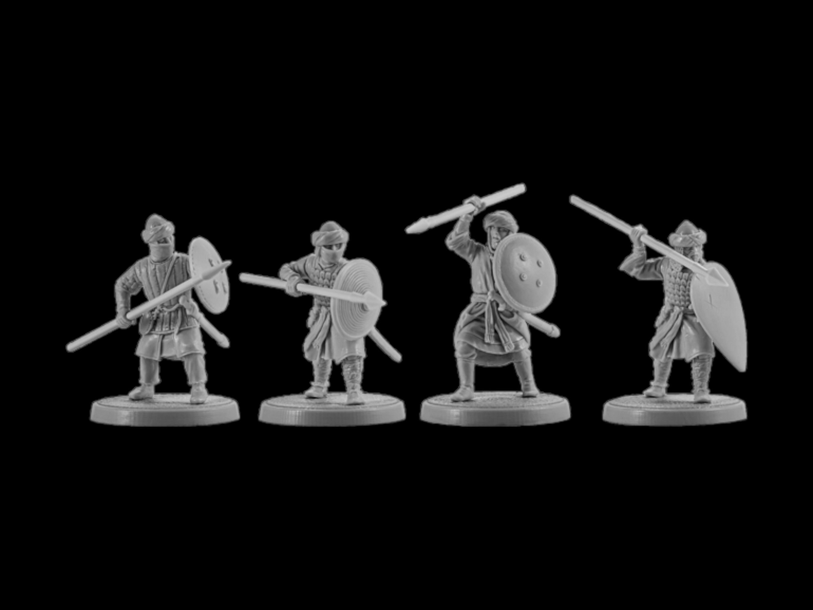 Set of 4 Arab Infantry. 28 Mm Miniatures (set #2) - Etsy