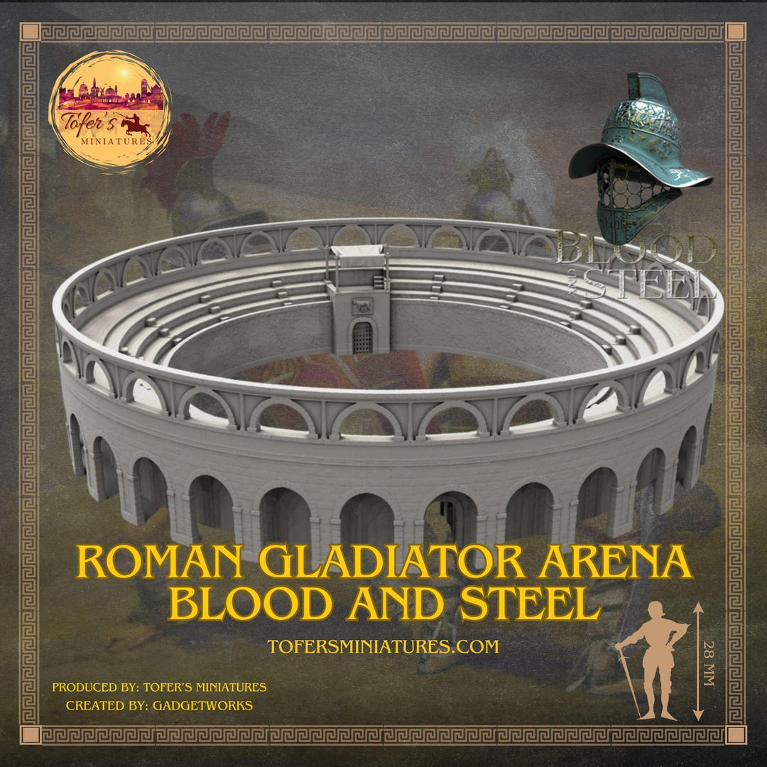 Roman Gladiator Arena Blood and Steel Gladiators. Modular Colosseum. 28 ...