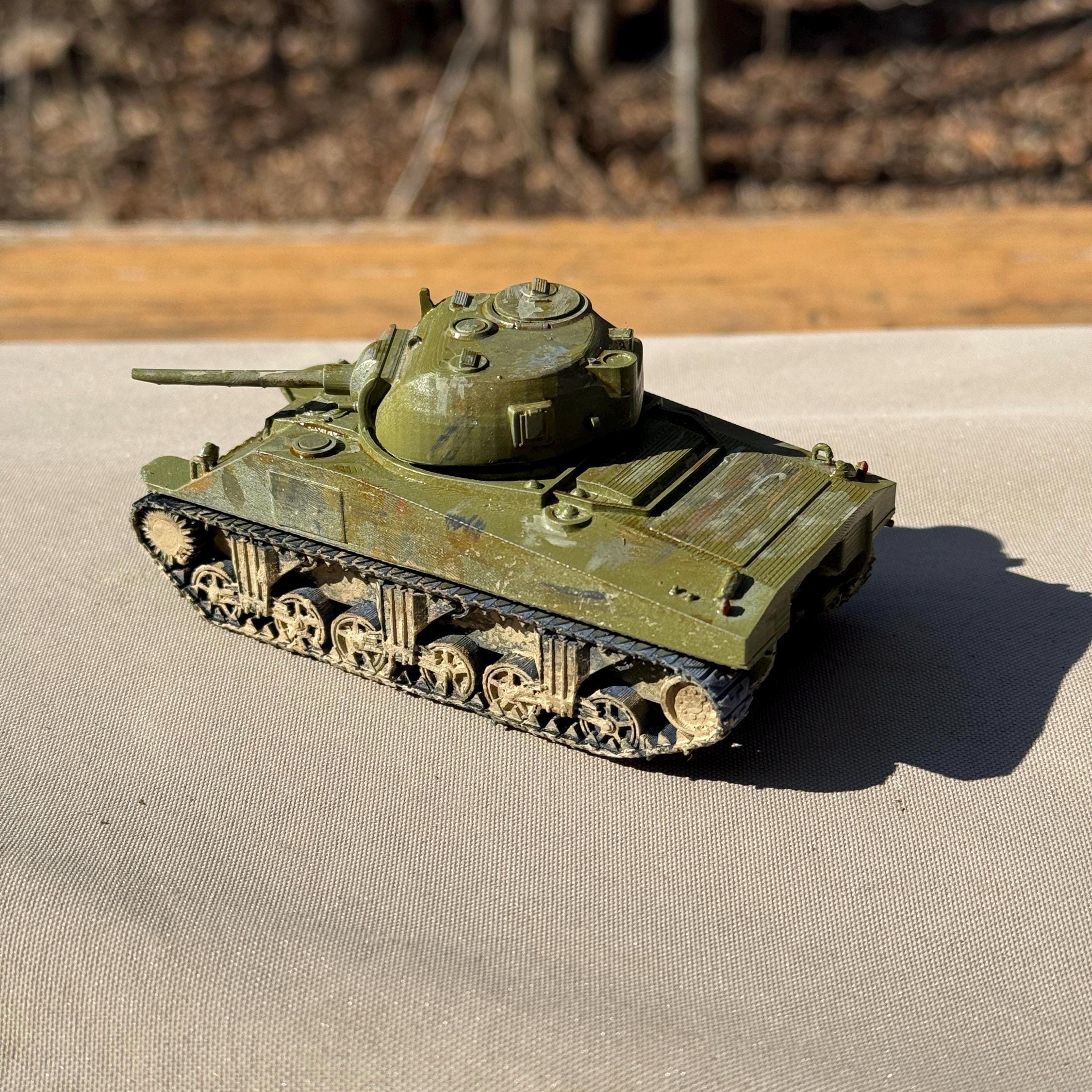 PAINTED Sherman M4A3 (75) (US, WW2) - Bolt Action 1/56 (28mm) Scale 28 ...