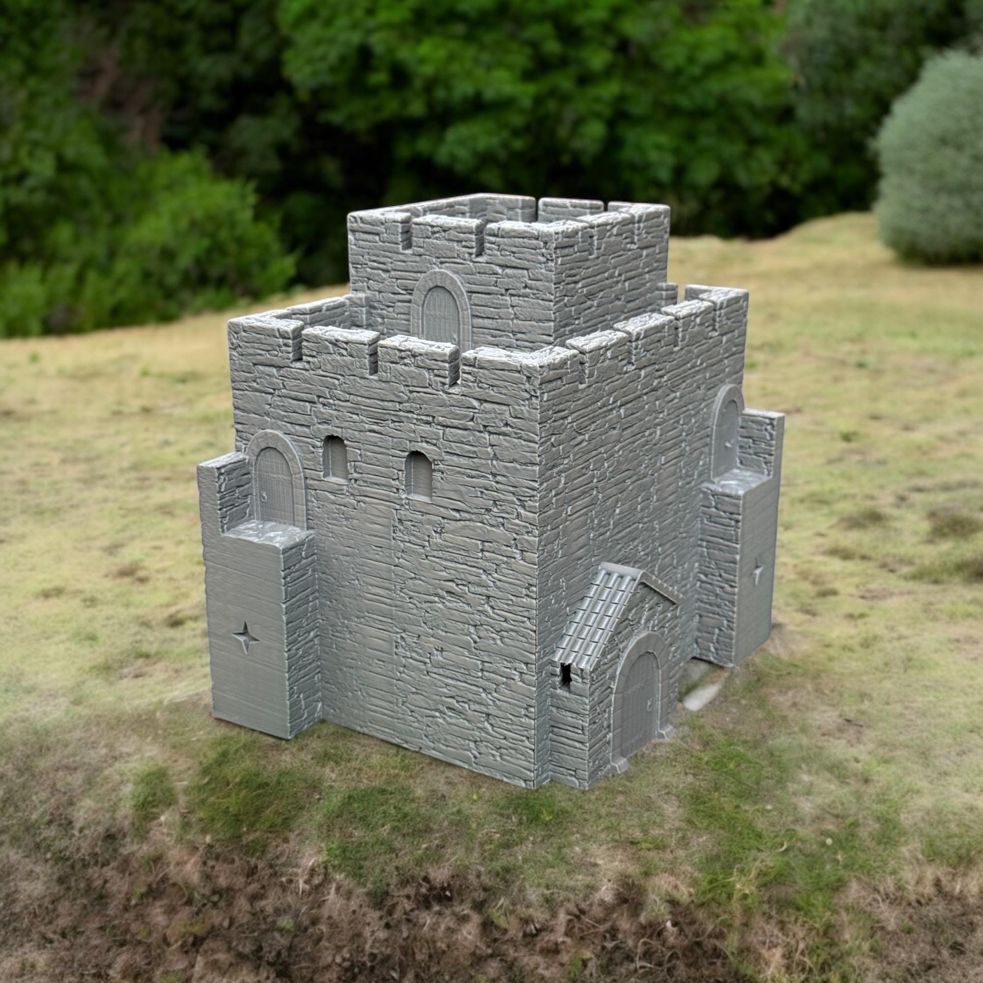 Medieval Large Castle Corner Tower - Modular Castle System | Castle ...