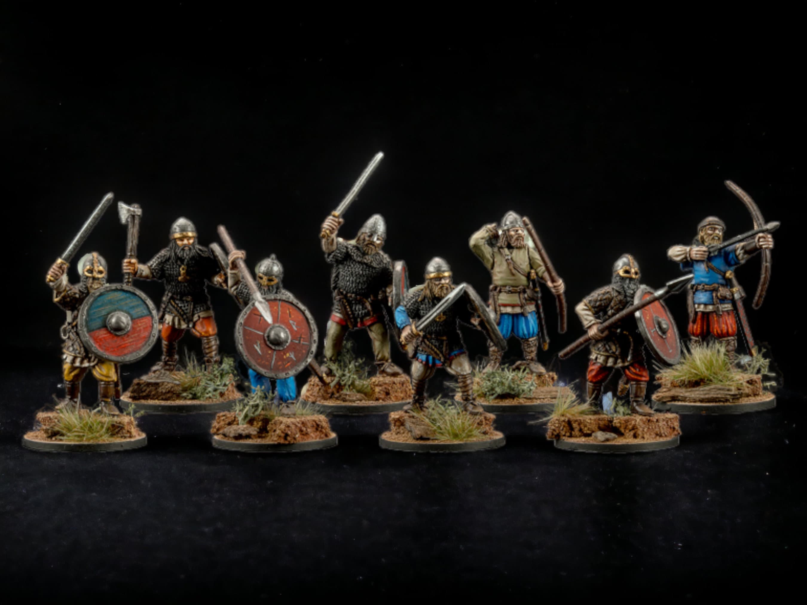 Set of 8 Vikings. 28 Mm Miniatures Set 1 - Etsy
