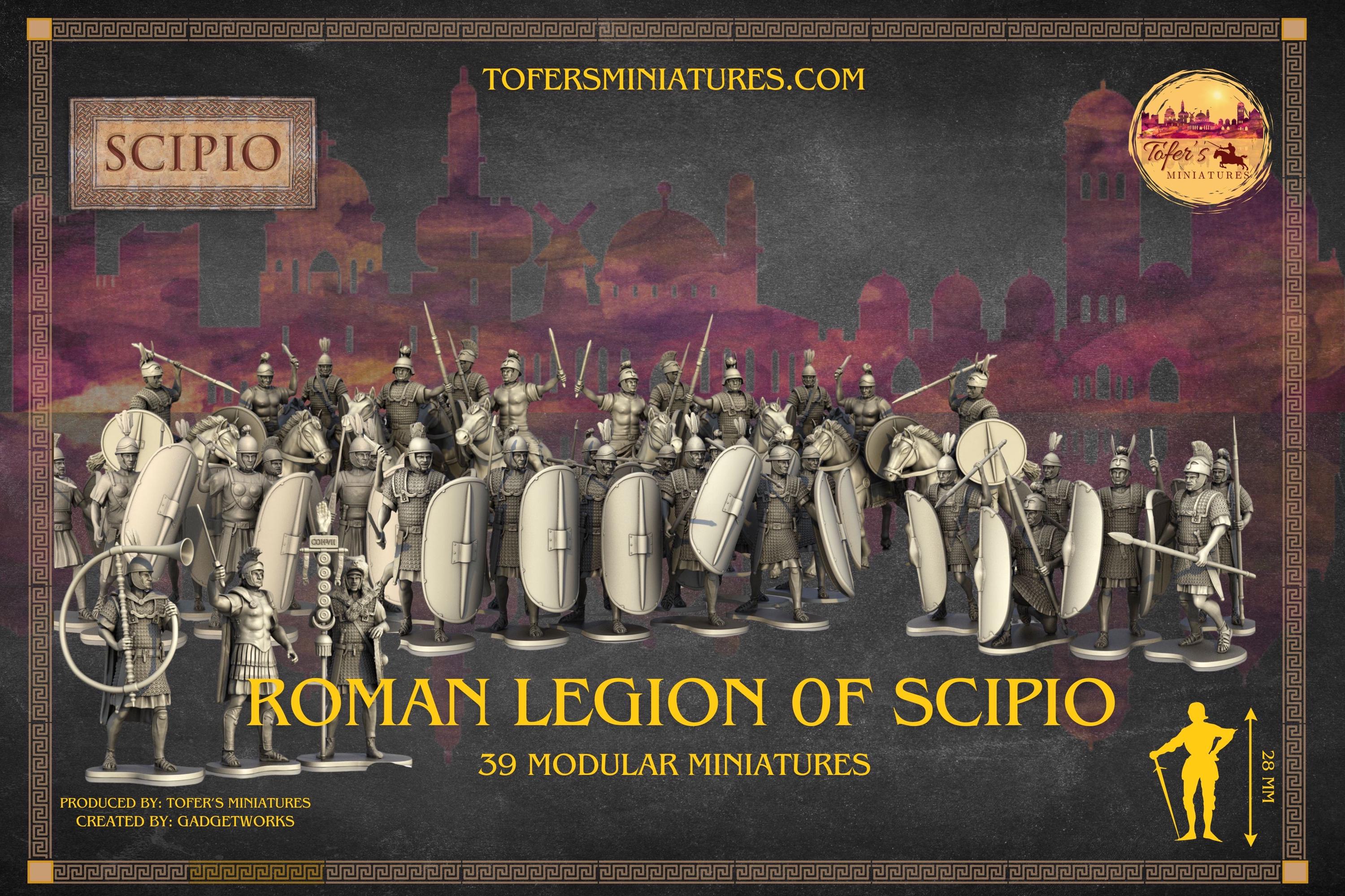 Roman Legion of Scipio. 28 Mm Miniatures Set of 39 Miniatures - Etsy
