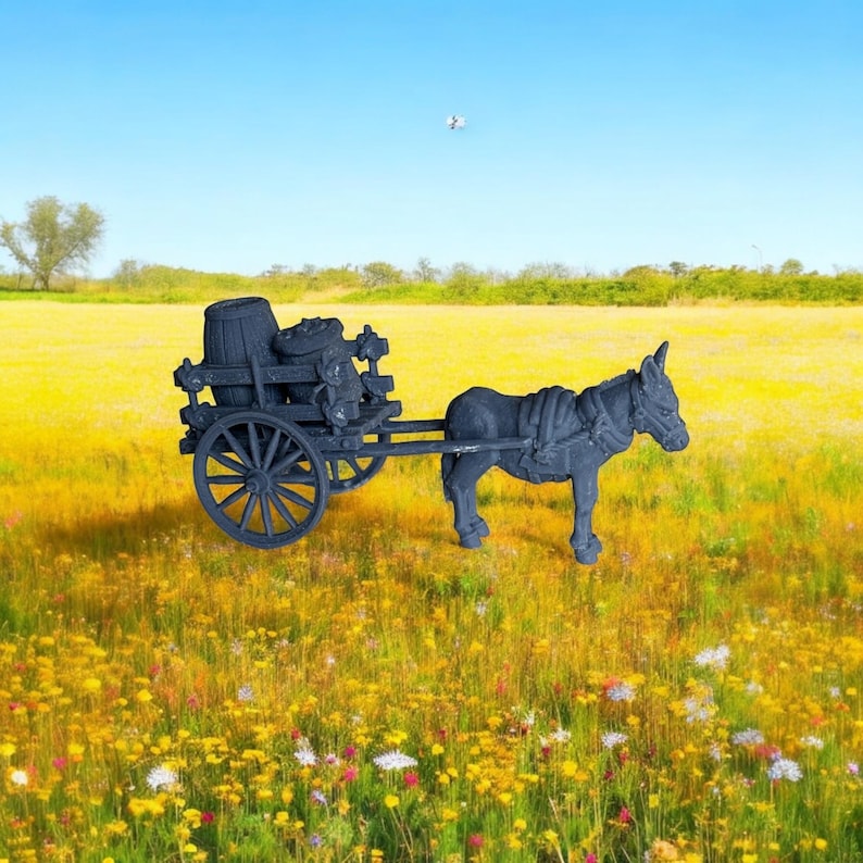 Medieval Donkey With Cart. 28 Mm - Etsy