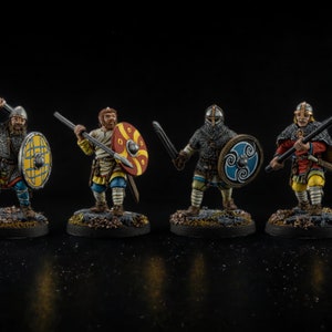 Set of 4 Vikings. 28 Mm Miniatures Set 6 - Etsy