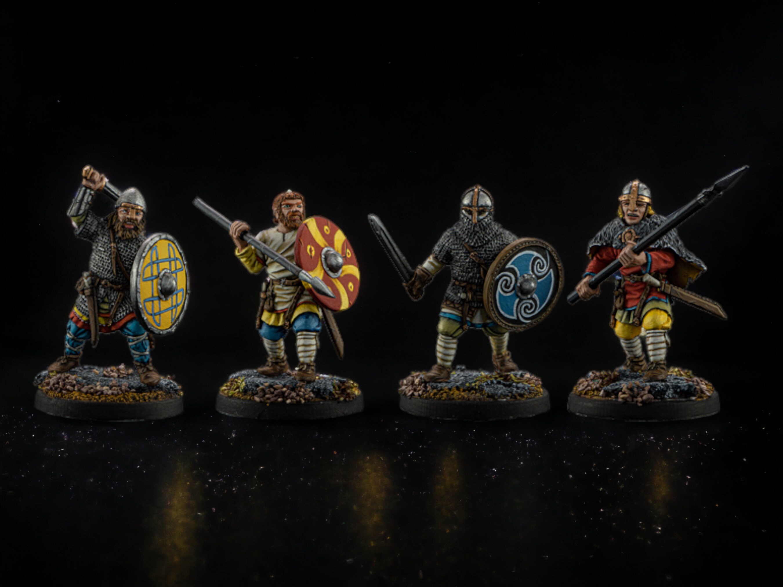 Set of 4 Vikings. 28 Mm Miniatures Set 6 - Etsy