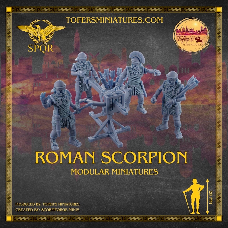 Roman Scorpion Artillery Modular Miniatures. 28 Mm Miniatures - Etsy