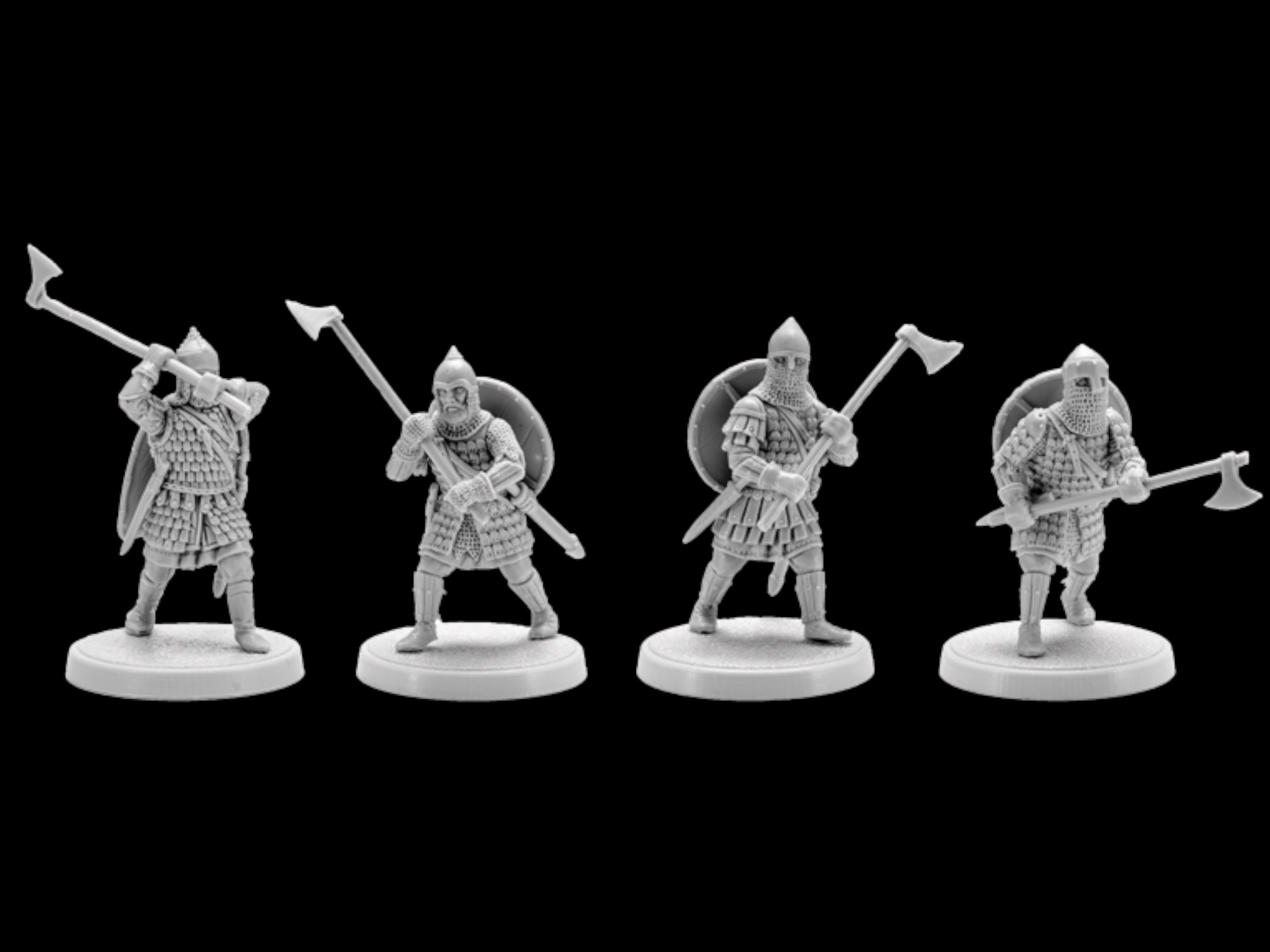 Set of 4 Varangian Guards. 28 Mm Miniatures - Etsy