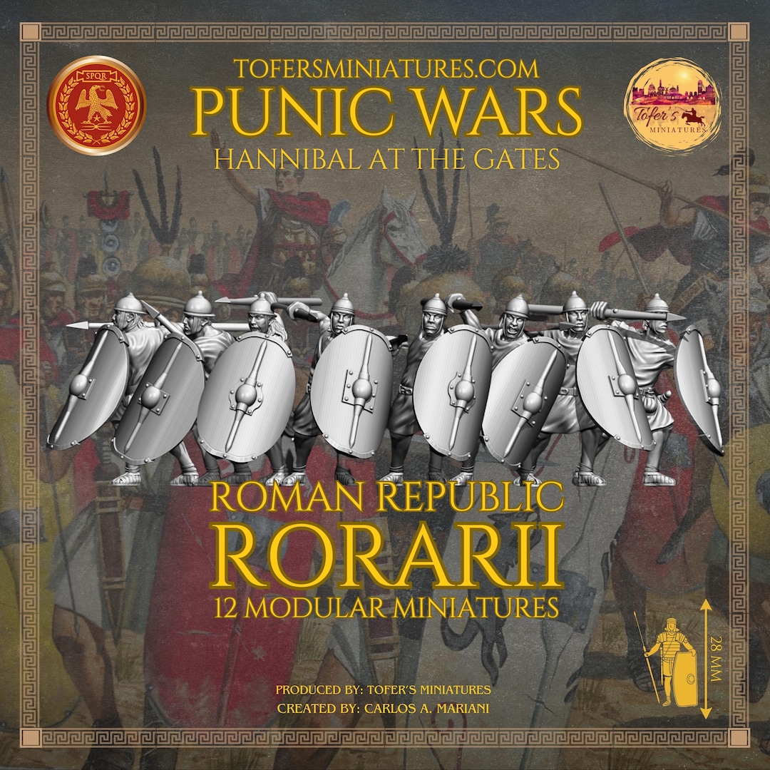 Republican Rorarii. Republic of Rome. 28 Mm Miniatures. Punic Wars ...