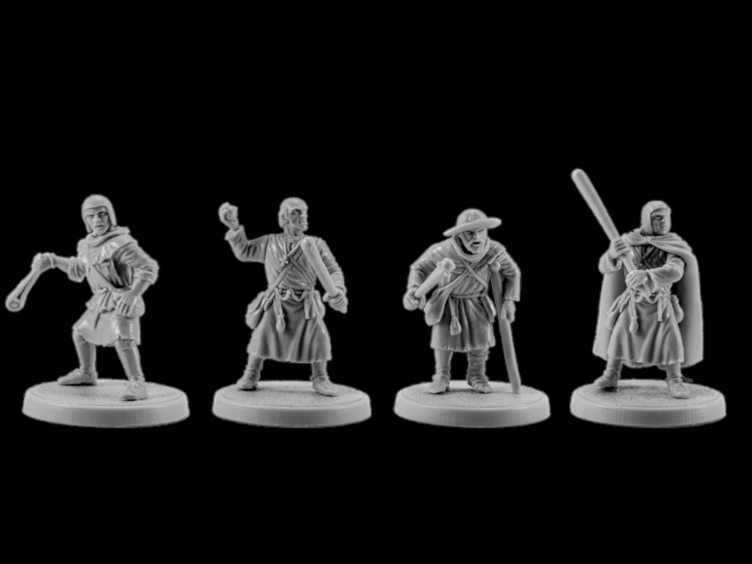Set of 4 Crusaders Pilgrims. 28 Mm Miniatures (set #5) - Etsy