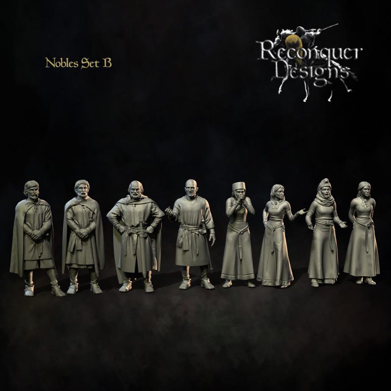 Medieval 12th-13th Century Nobles Set B, Diorama, Historical Wargaming ...