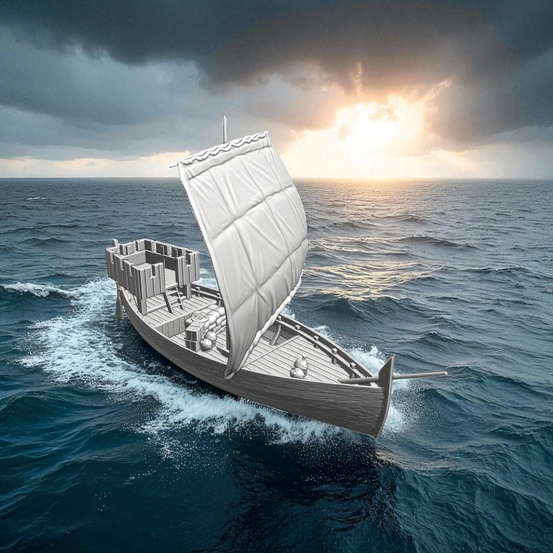 Medieval Baltic Knarr - War- & Cargo Ship. 28 Mm Scale. Ideal for Games ...