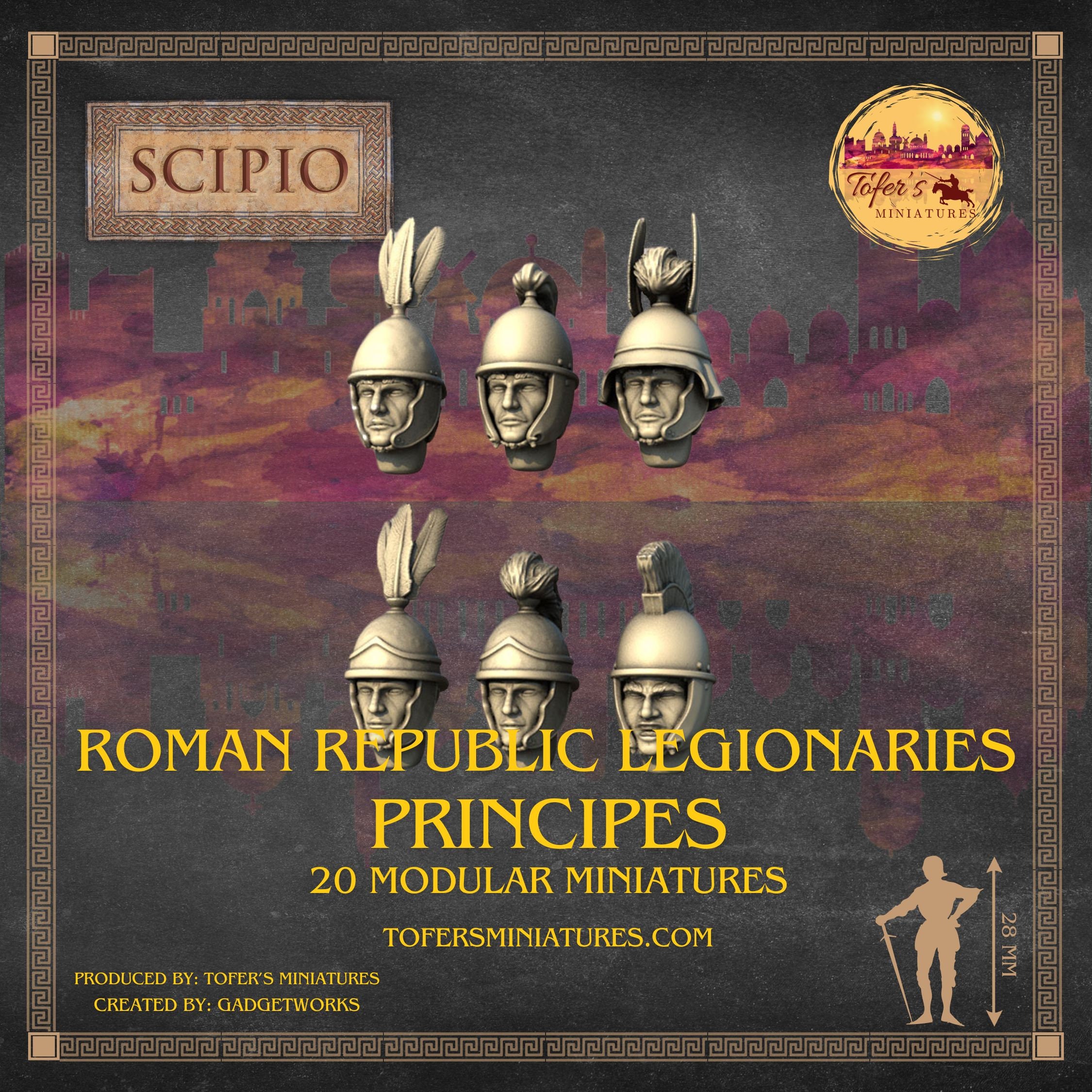 Principes. Roman Republic Legionaries. 20 Modular Miniatures. 28 Mm ...