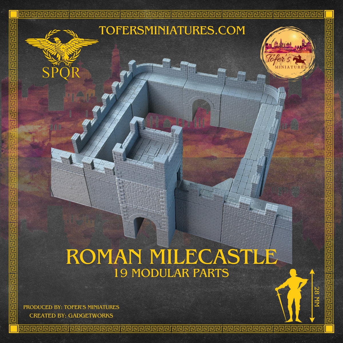 Roman Milecastle / Fort - End of Empire Modular Castle. 28 Mm Scale ...