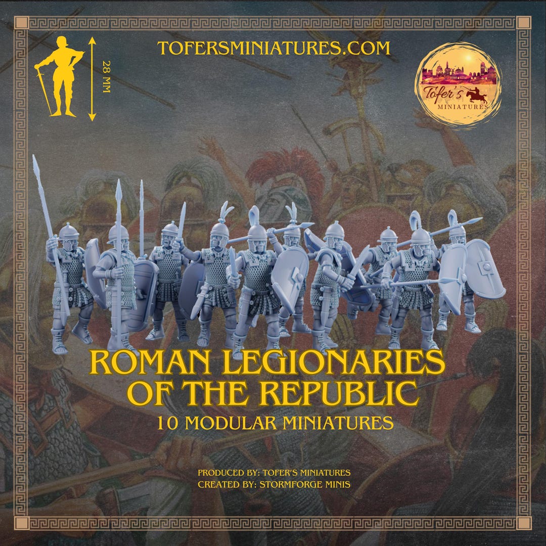 Roman Legionaries of the Republic Modular Miniatures. 28 Mm Miniatures ...