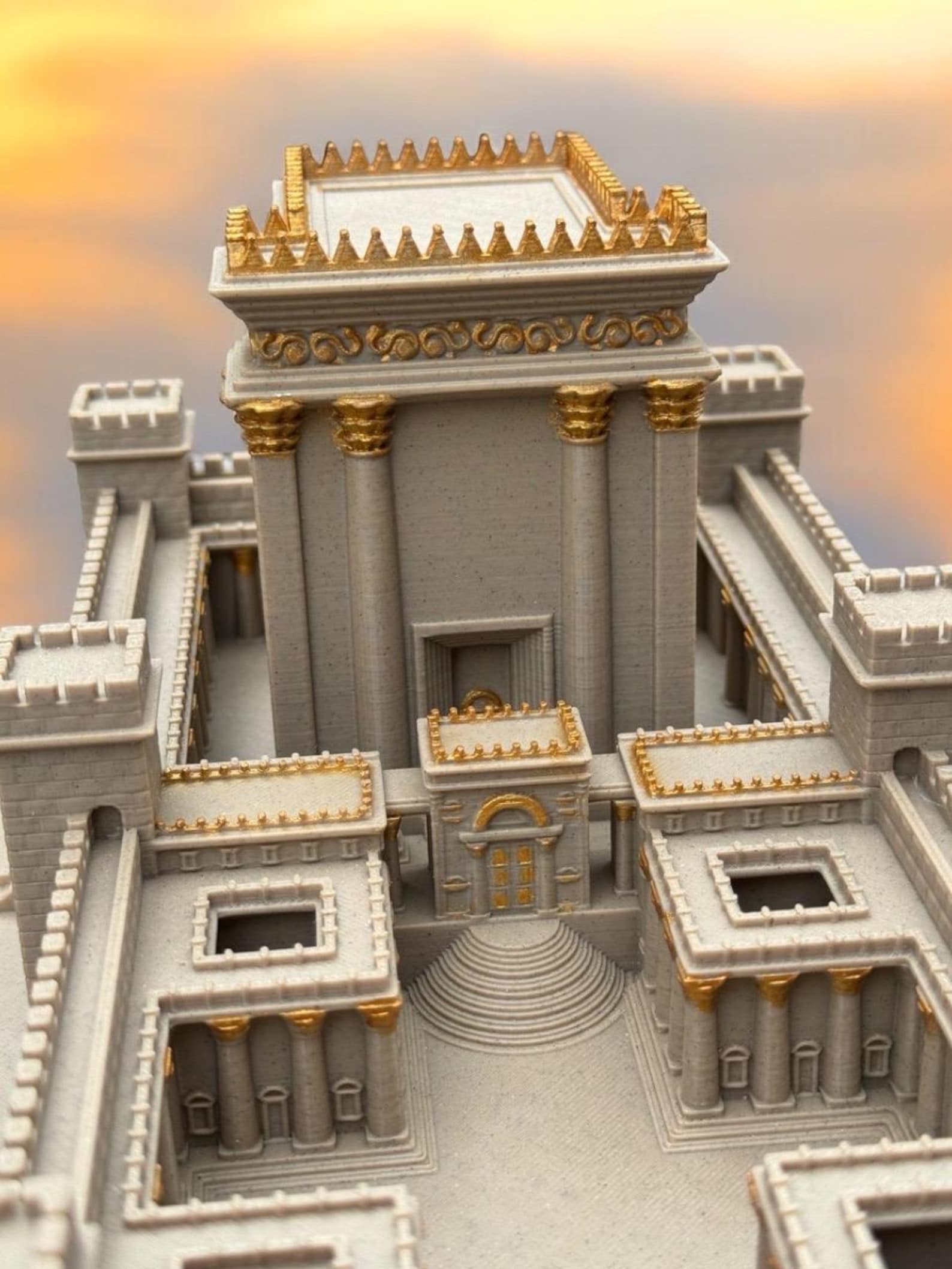 BIG Hand-painted Second Jerusalem Temple (15”x10”x7” In) - Etsy