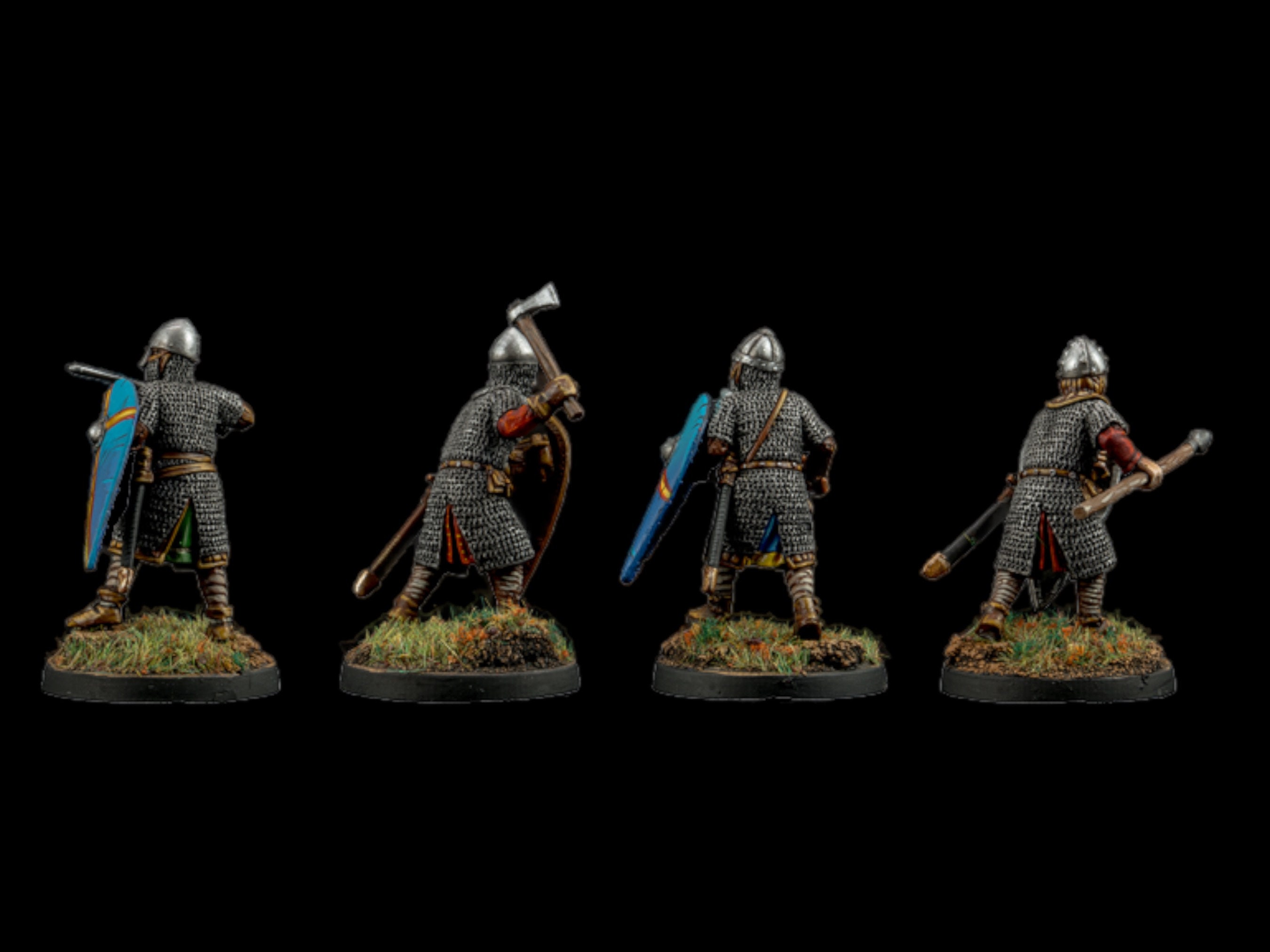 Set of 4 Norman Infantry. 28 Mm Miniatures - Etsy
