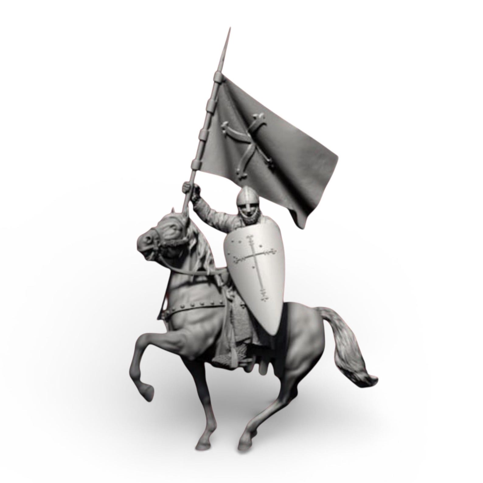 Medieval Ecclesiastical Banner Knight. 28mm, 32mm, 40mm, 54mm, 75mm ...