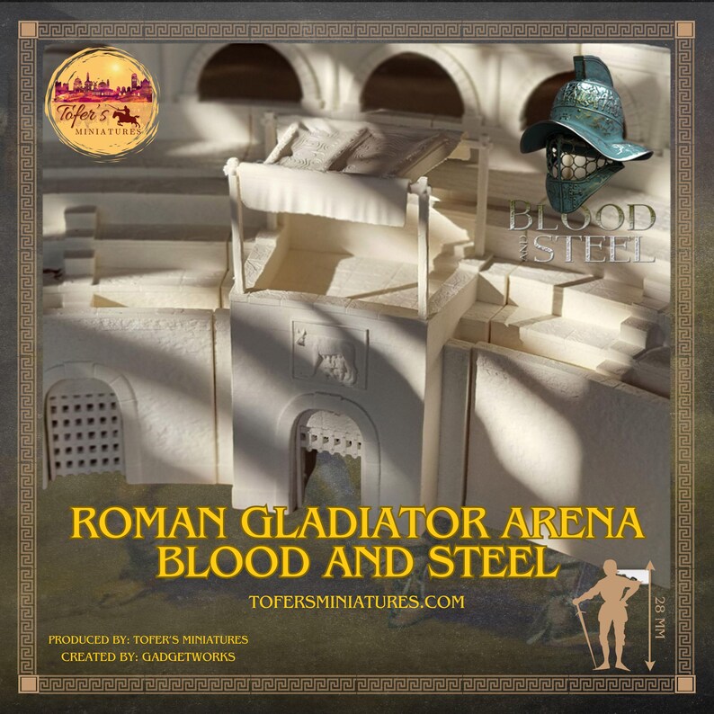 Roman Gladiator Arena Blood and Steel Gladiators. Modular Colosseum. 28 ...
