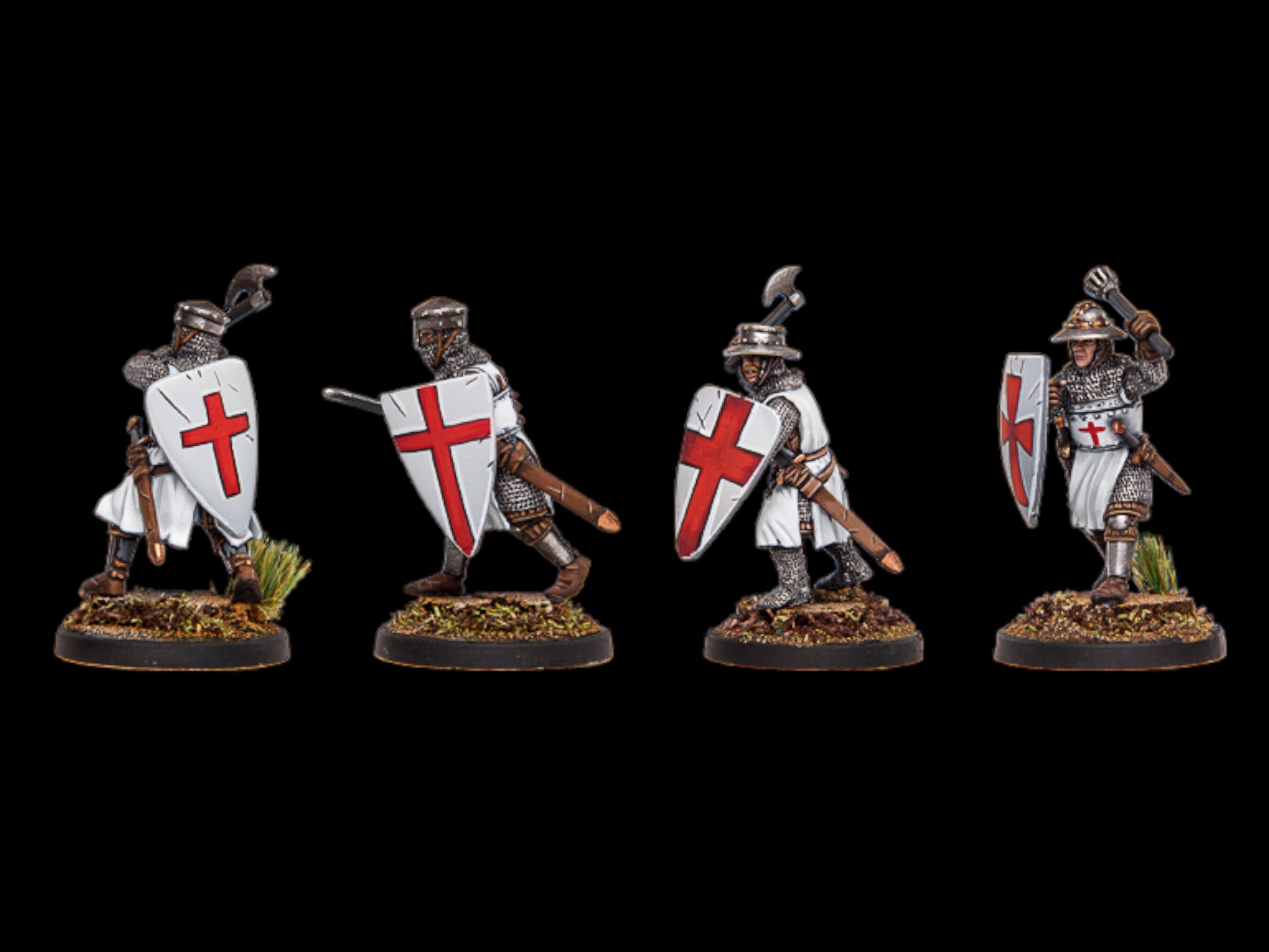 Set of 4 Crusaders. 28 Mm Miniatures set 3 - Etsy