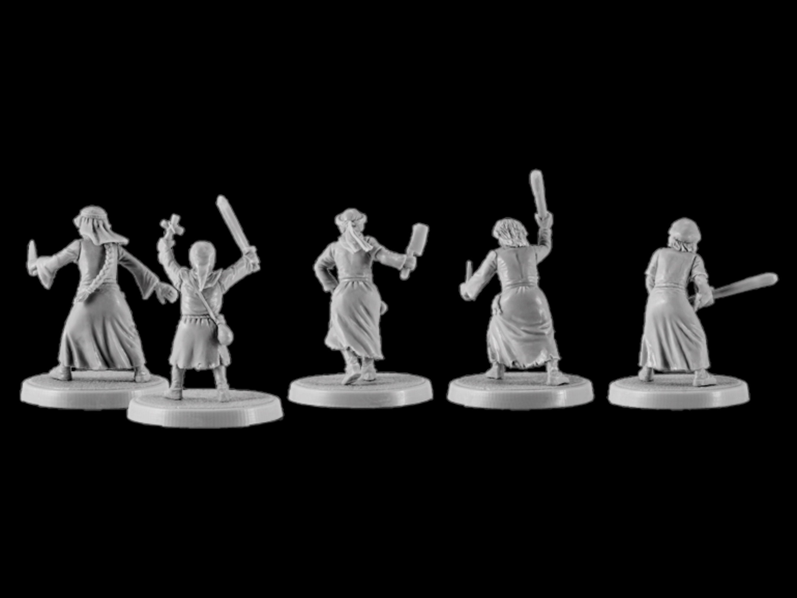Set of 5 Crusaders Pilgrims 3. 28 Mm Miniatures set 6 - Etsy