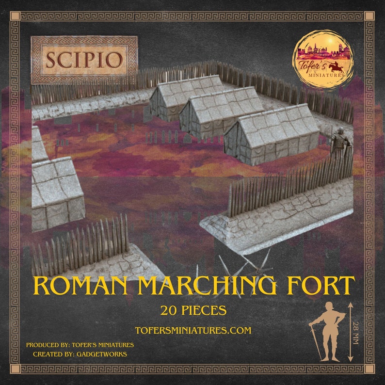 Roman Marching Fort / Camp. 20 Pieces. 28 Mm - Etsy