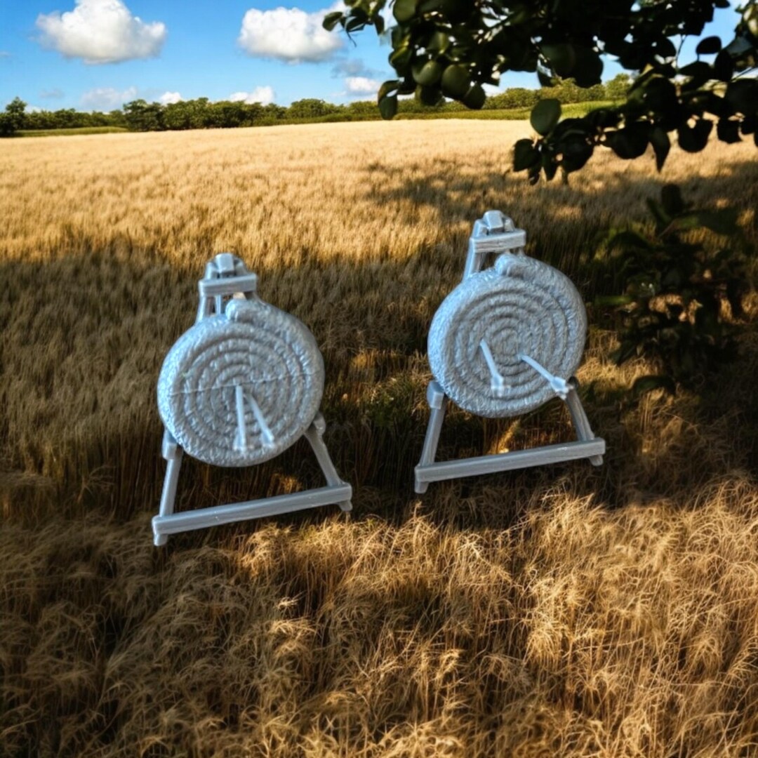 Set of 2 Medieval Target Practice Miniatures Wargame 28 Mm Scale - Etsy