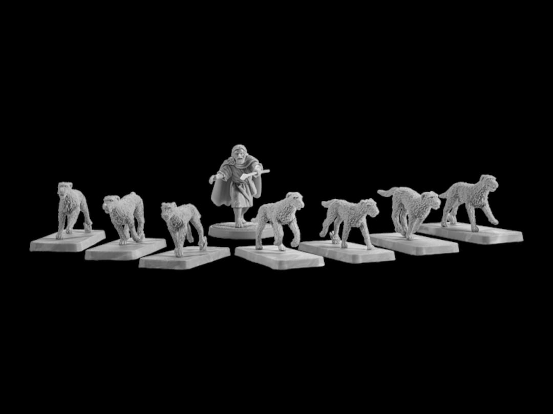 Irish Dog Handler With 7 Dogs. 28 Mm Miniatures (set #3) - Etsy