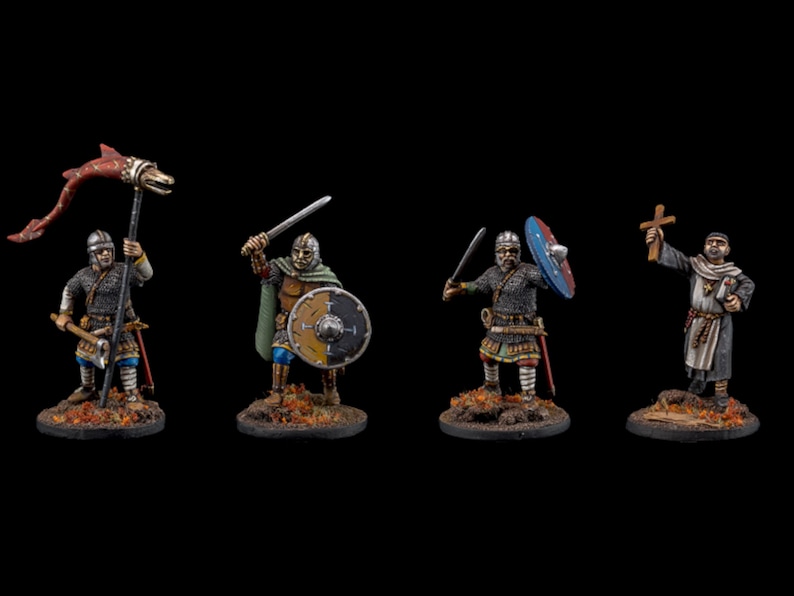 Set of 4 the Anglo-saxons. 28 Mm Miniatures Set 2 - Etsy