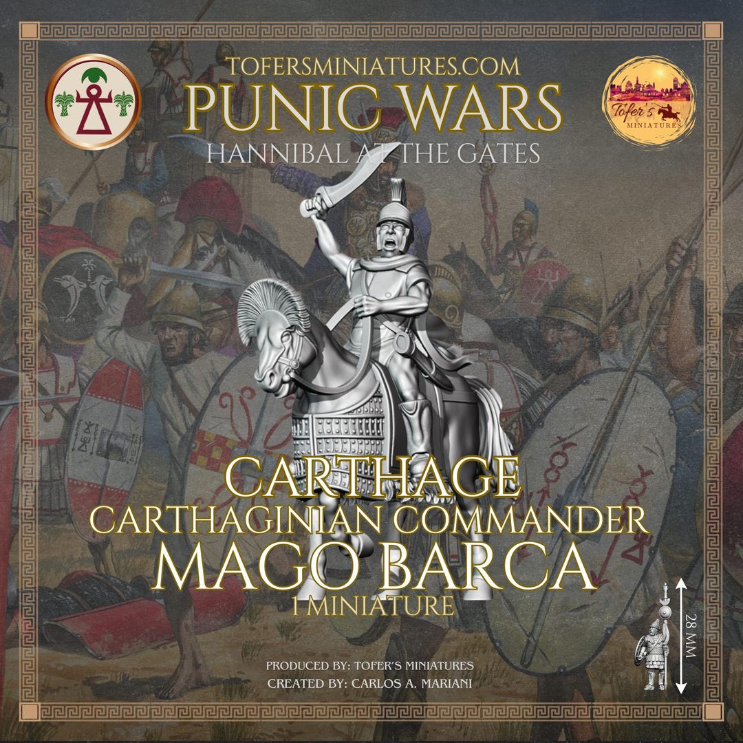 Carthaginian Commander Mago Barca. Carthage. Punic Wars: Hannibal at ...