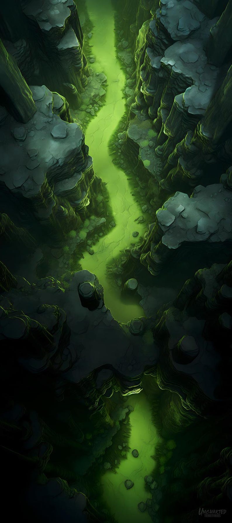 The Contaminated Canyon Battle Maps for TTRPG, D&d,5e,roll20, Fantasy ...