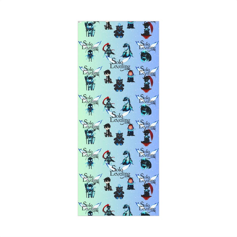 Chibi Solo Leveling Wrapping Paper, Cute Anime Christmas Gift Wrap ...