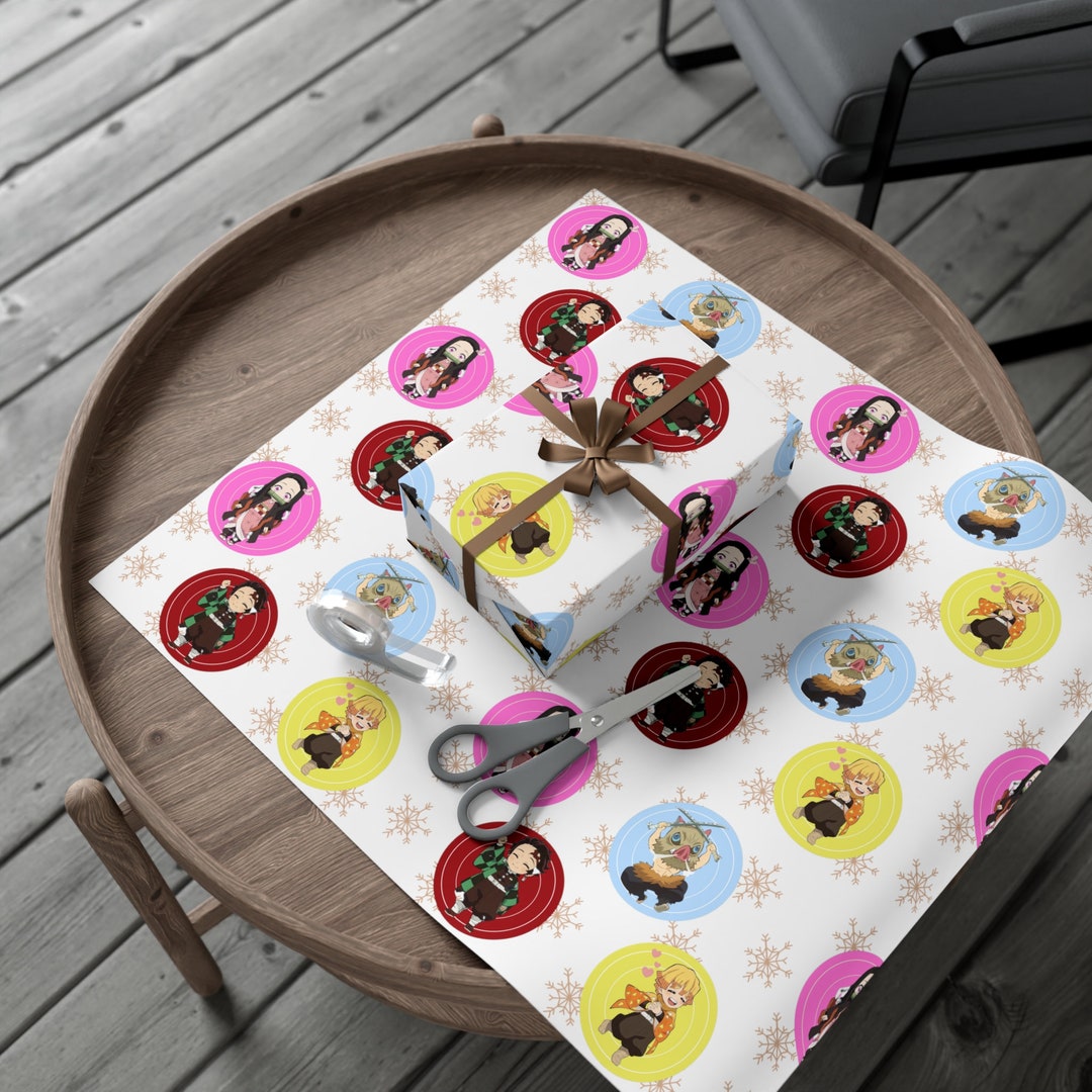 Gift Wrap Papers, Anime Wrapping Paper, Anime Christmas, Chibi Wrap ...