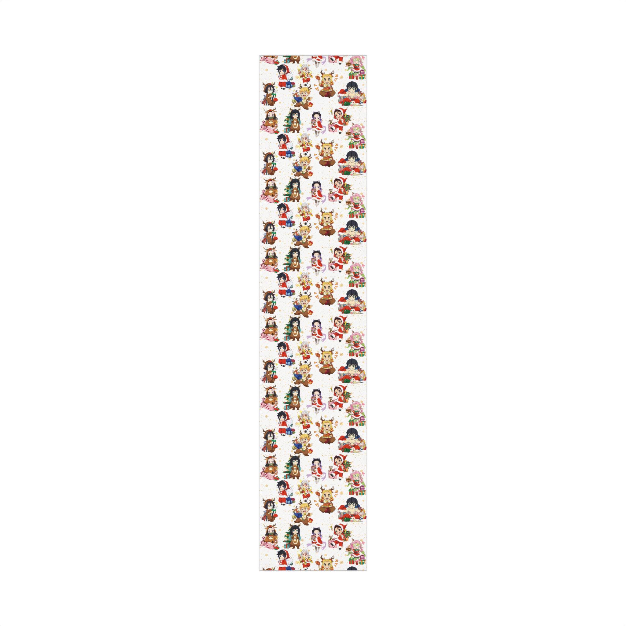 Chibi Demon Slayer Wrapping Paper, Anime Gift Wrap, Cute Kimetsu No ...