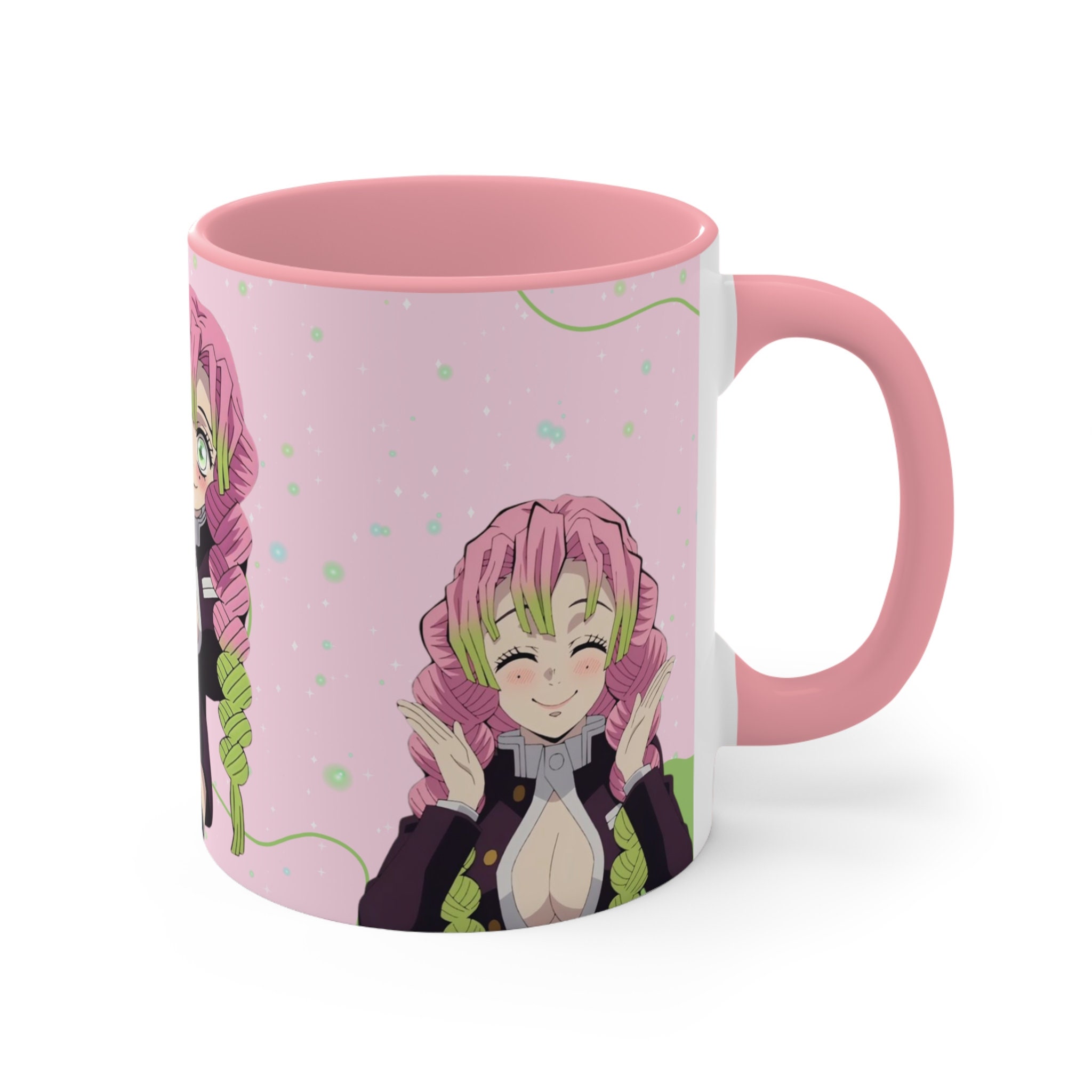 Mitsuri Mug, Pink Mug, Demon Slayer, Green Mug, Lovely, Hashira Mug ...