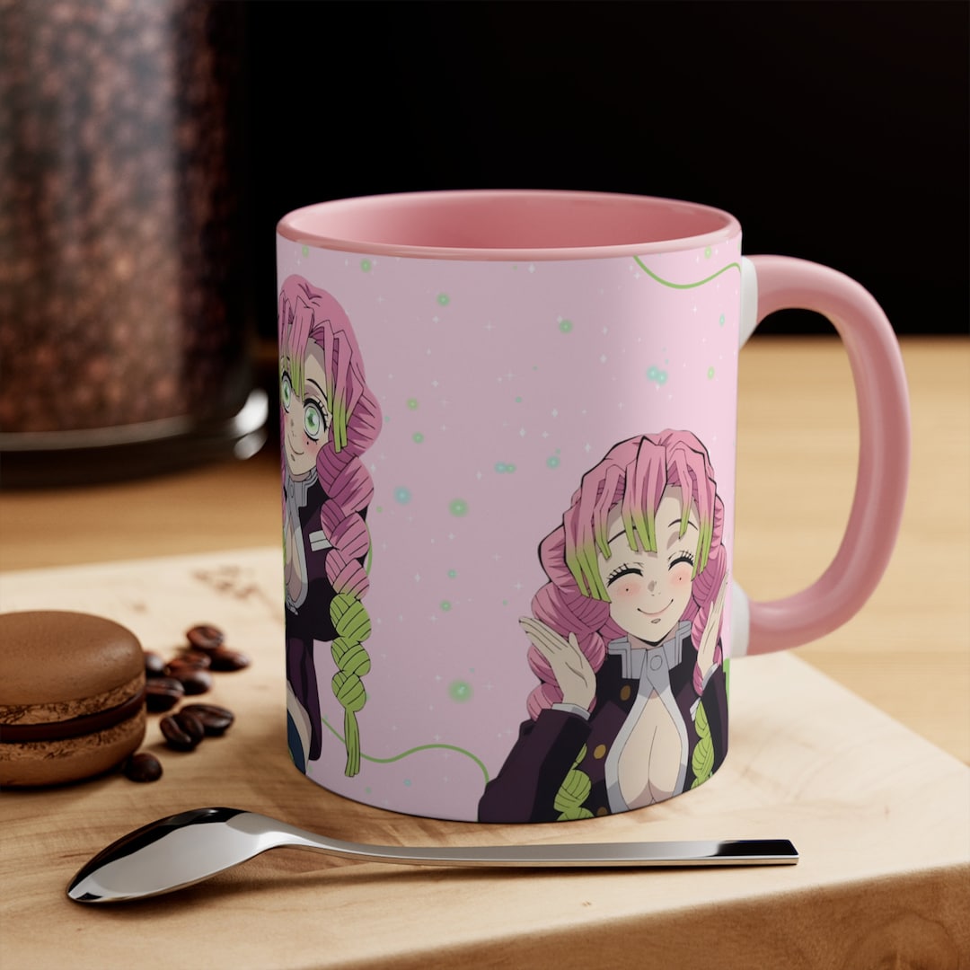 Mitsuri Mug, Pink Mug, Demon Slayer, Green Mug, Lovely, Hashira Mug ...